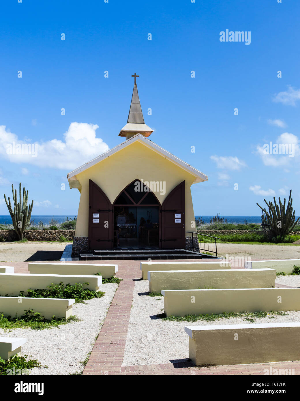 Alto Vista Church grounds on the island of Aruba Stock Photo - Alamy