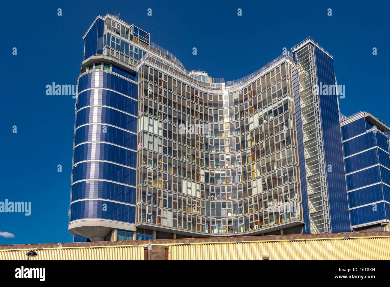 Falcon Wharf , a riverside apartment building next to The River Thames ...