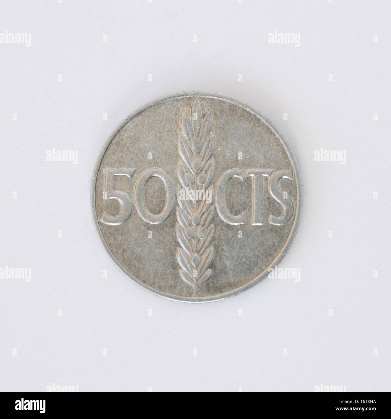 Spanish coin - 1966 50 centimos Stock Photo - Alamy