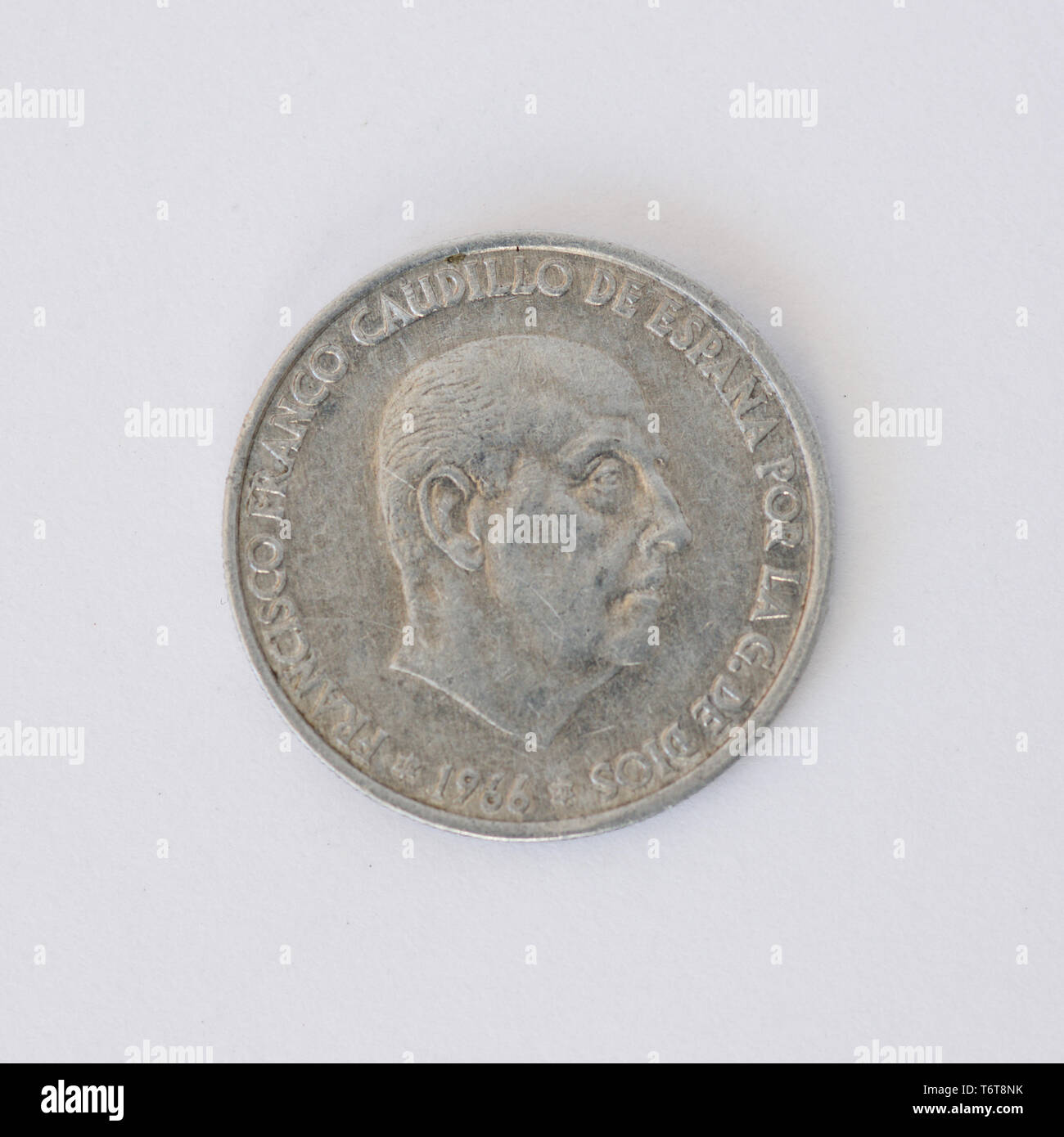 Spanish coin - 1966 50 centimos Stock Photo - Alamy
