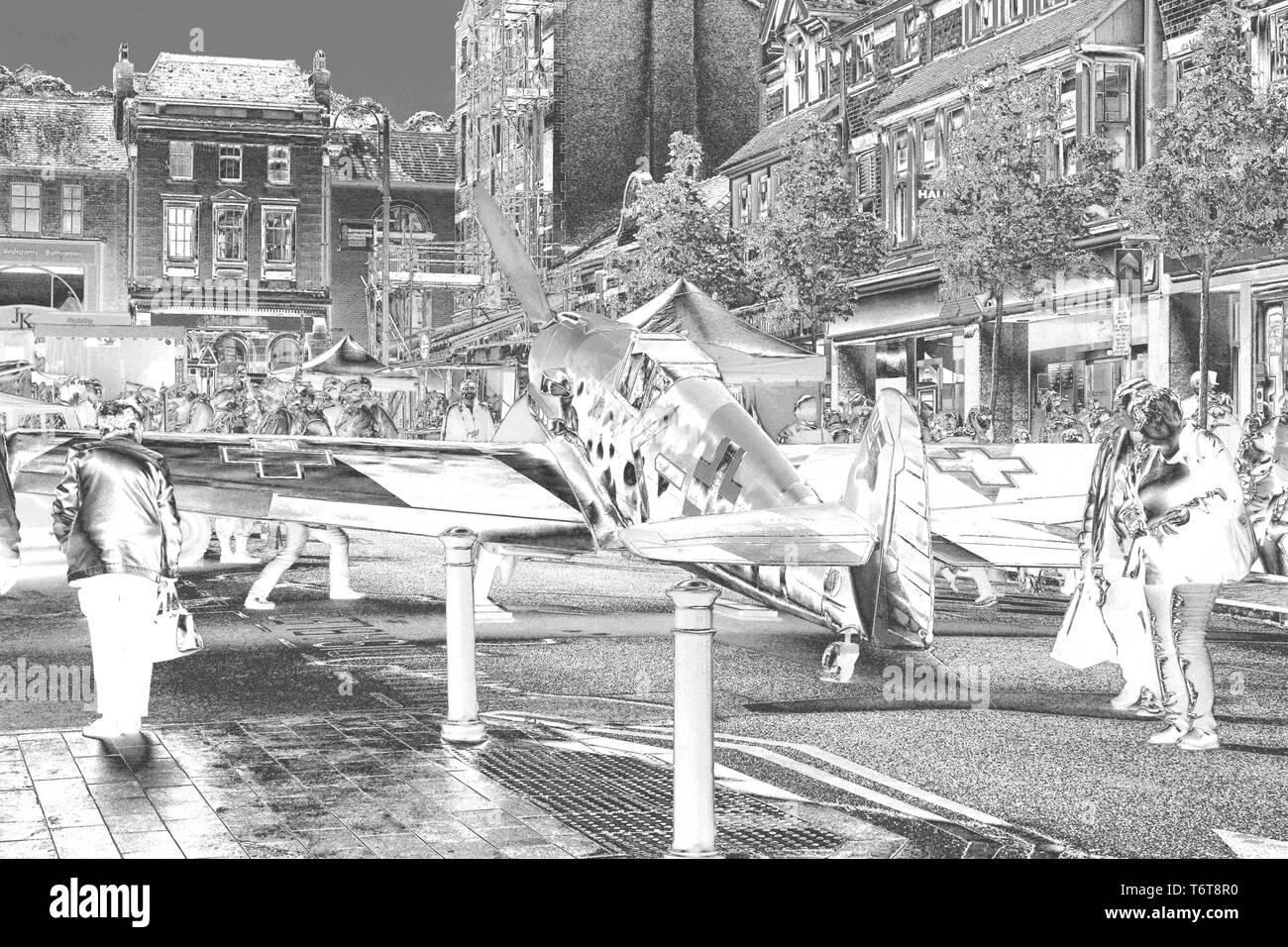 Colwyn Bay Forties Festival, Wales. Images have a Chrome effect Stock ...