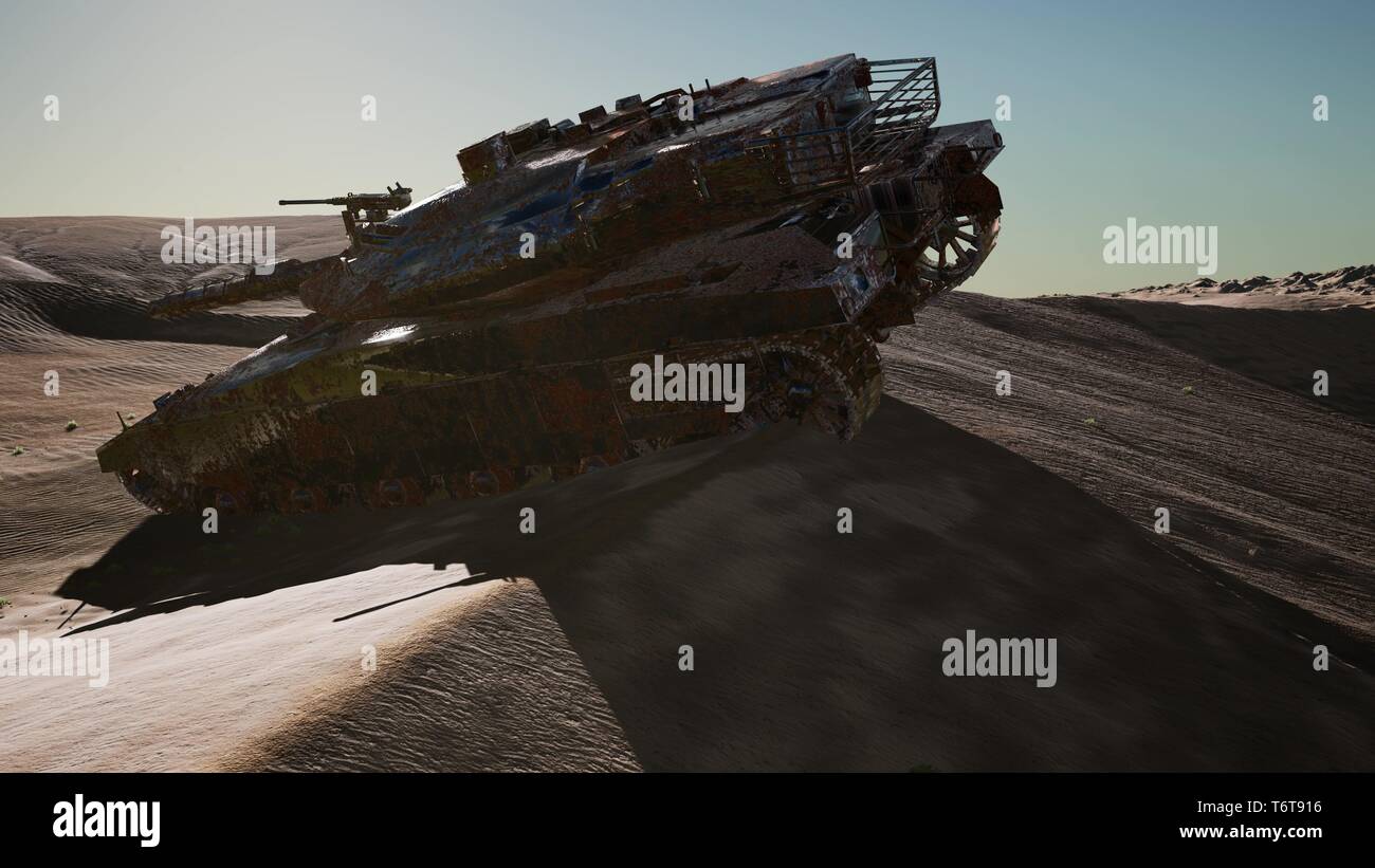Old Rusty Tank in Desert Stock Photo - Alamy