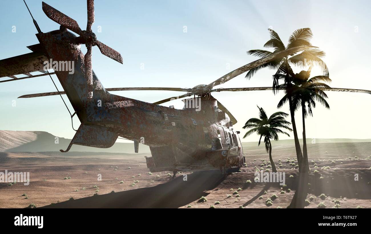 Old Rusted Military Helicopter Stock Photo - Alamy