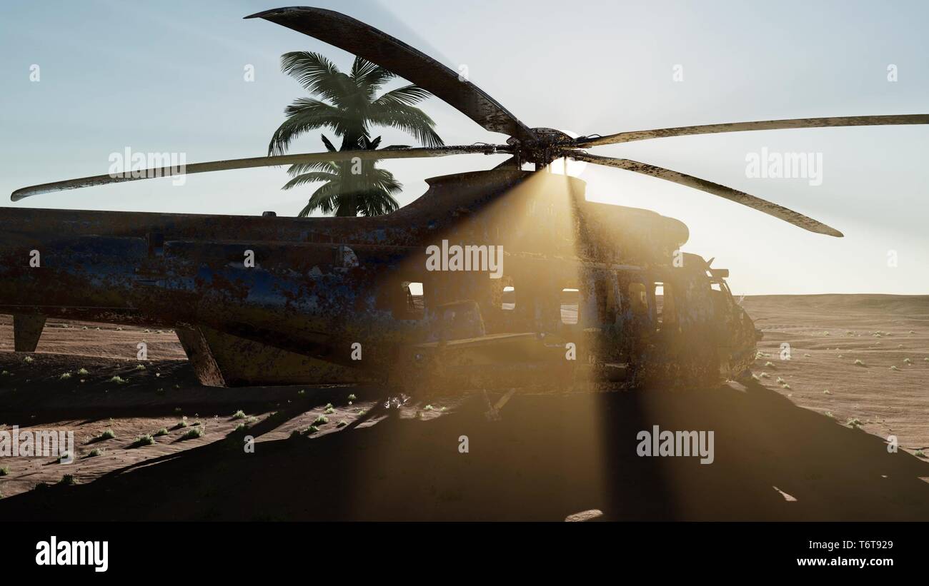 Old Rusted Military Helicopter Stock Photo - Alamy