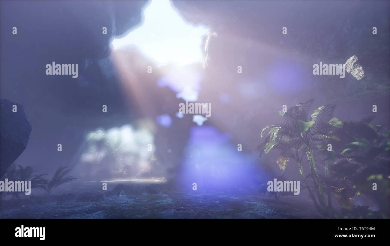 Sun Light inside Mysterious Cave Stock Photo - Alamy