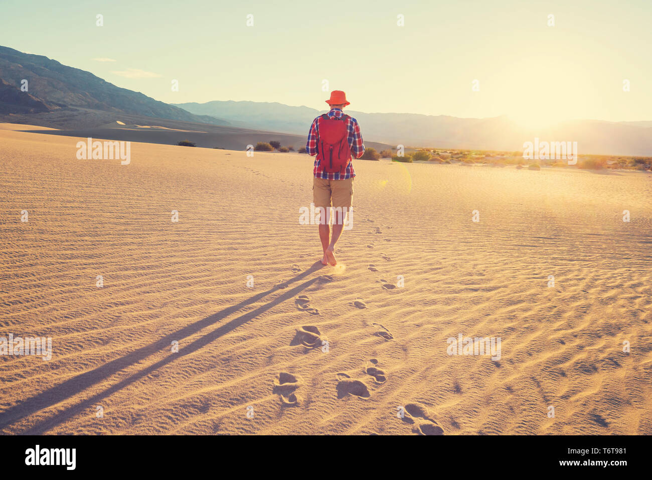 Hike in the desert Stock Photo - Alamy