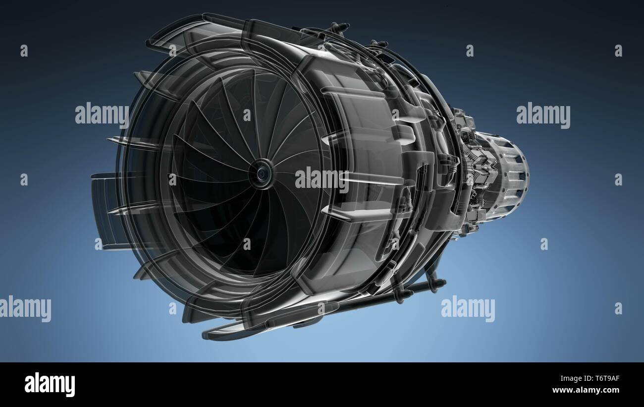 Rotate Jet Engine Turbine Stock Photo - Alamy