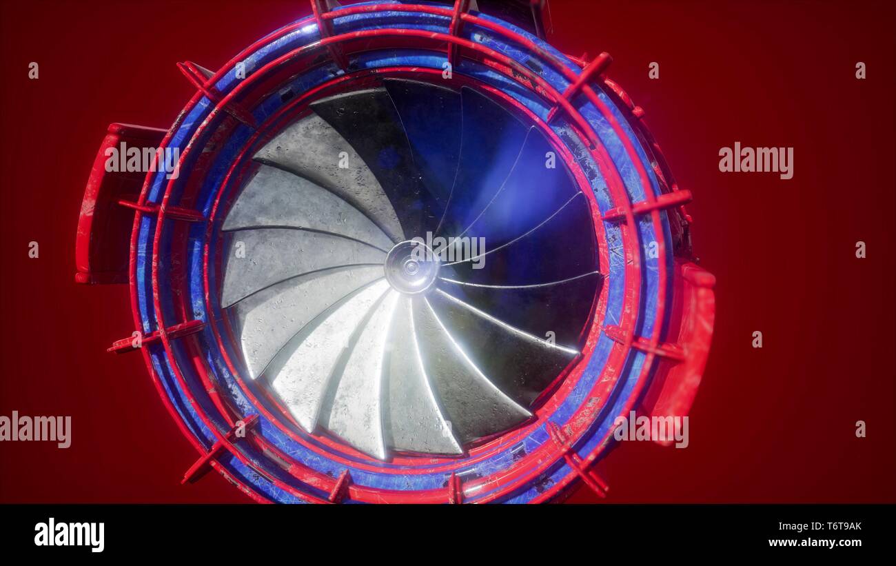 Rotate Jet Engine Turbine Stock Photo - Alamy