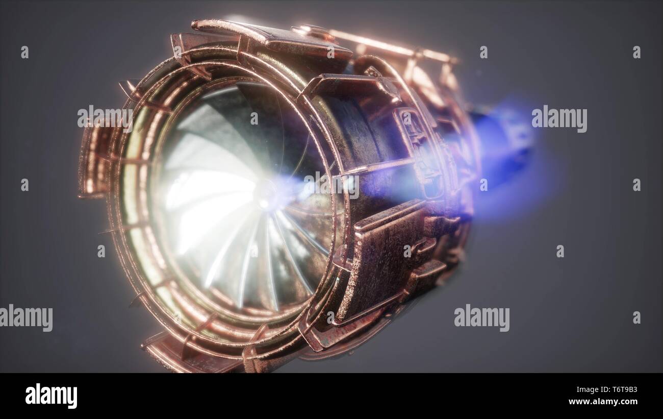 Rotate Jet Engine Turbine Stock Photo - Alamy