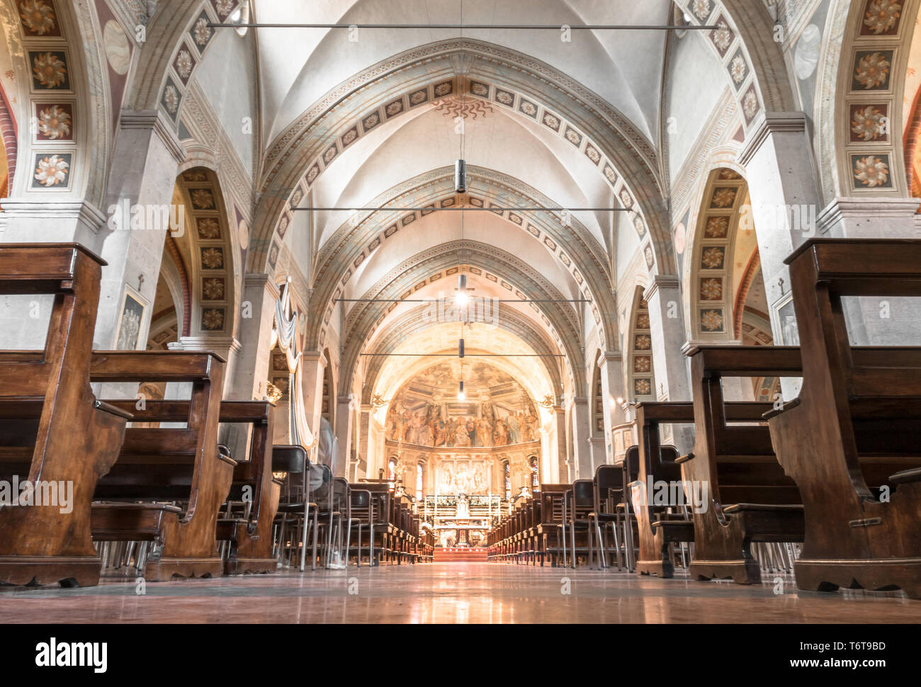 Inside a church in italy Stock Photo - Alamy