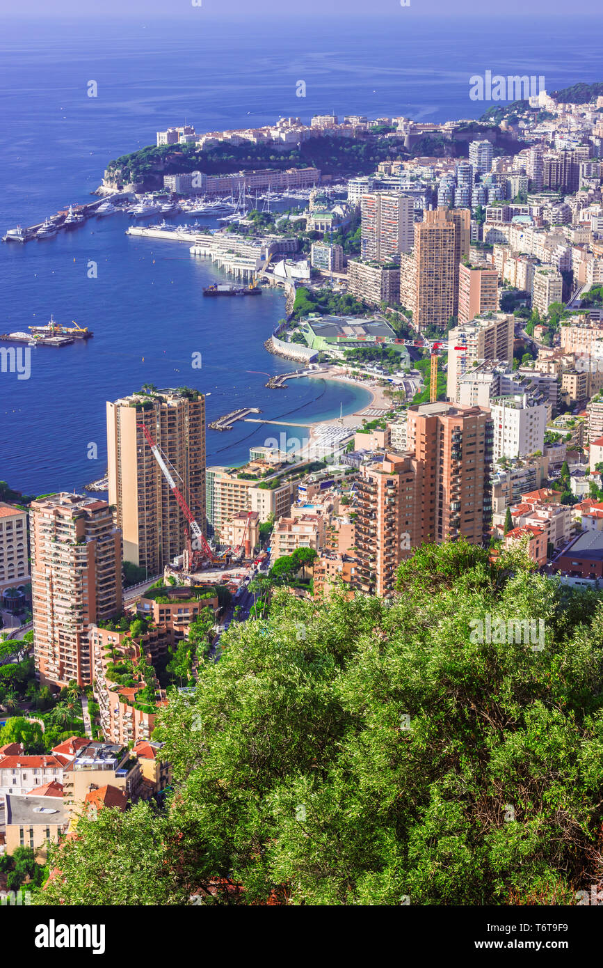 View of the city of Monaco. French Riviera Stock Photo - Alamy
