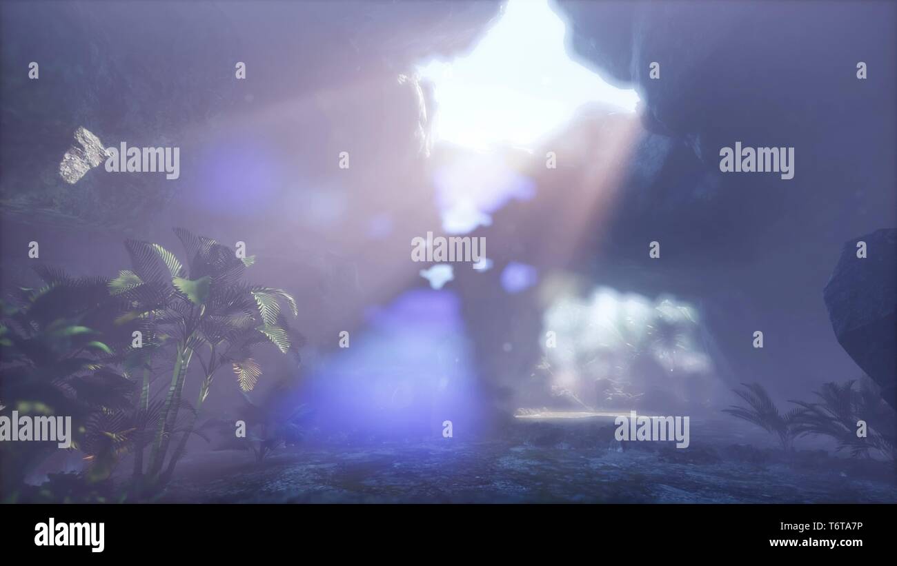 Sun Light inside Mysterious Cave Stock Photo - Alamy