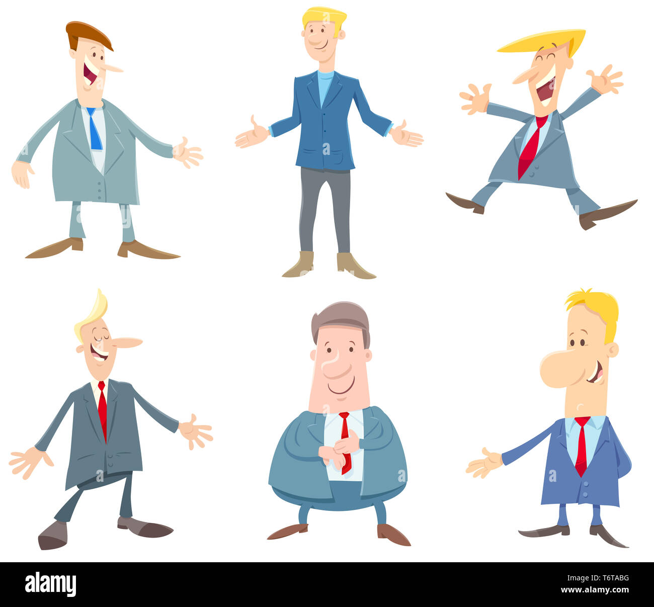 businessmen or men cartoon characters set Stock Photo - Alamy