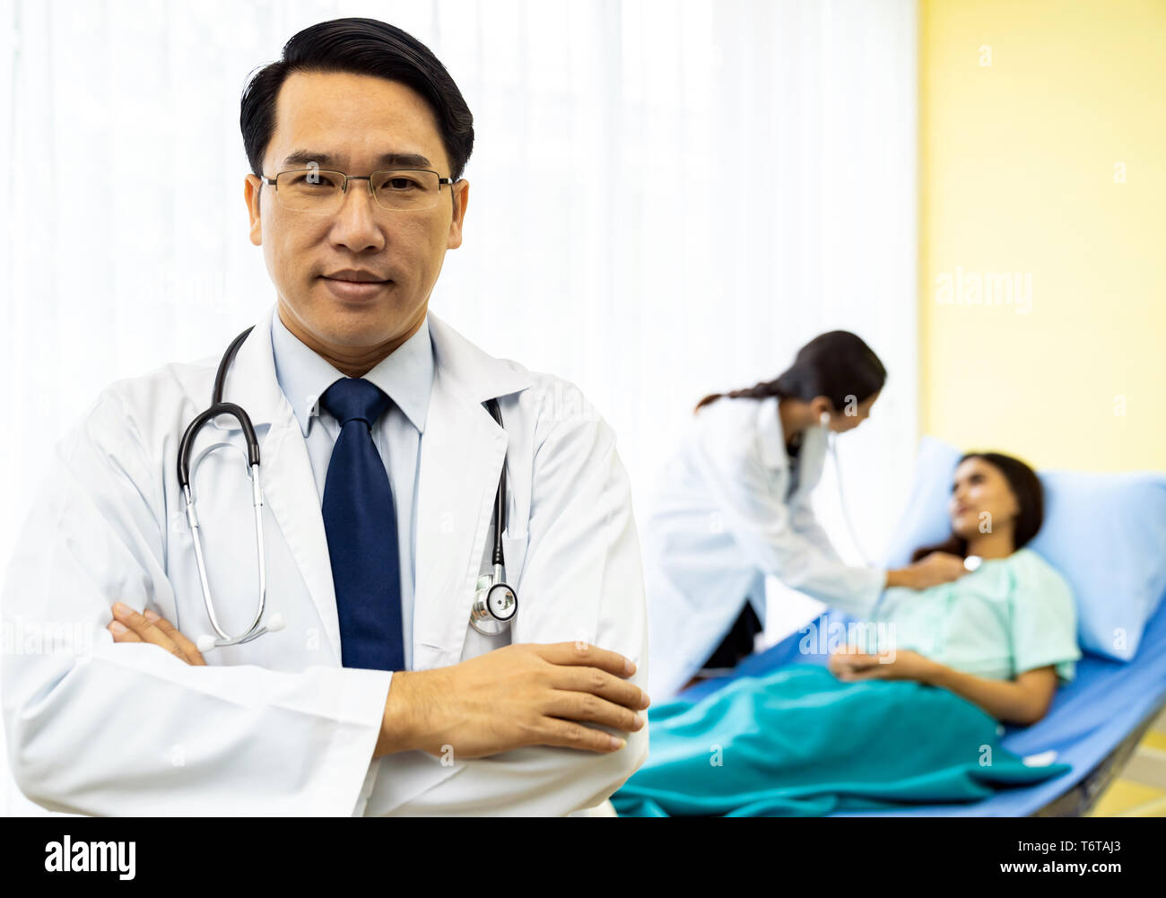 Doctor Portrait in Hospital Stock Photo - Alamy