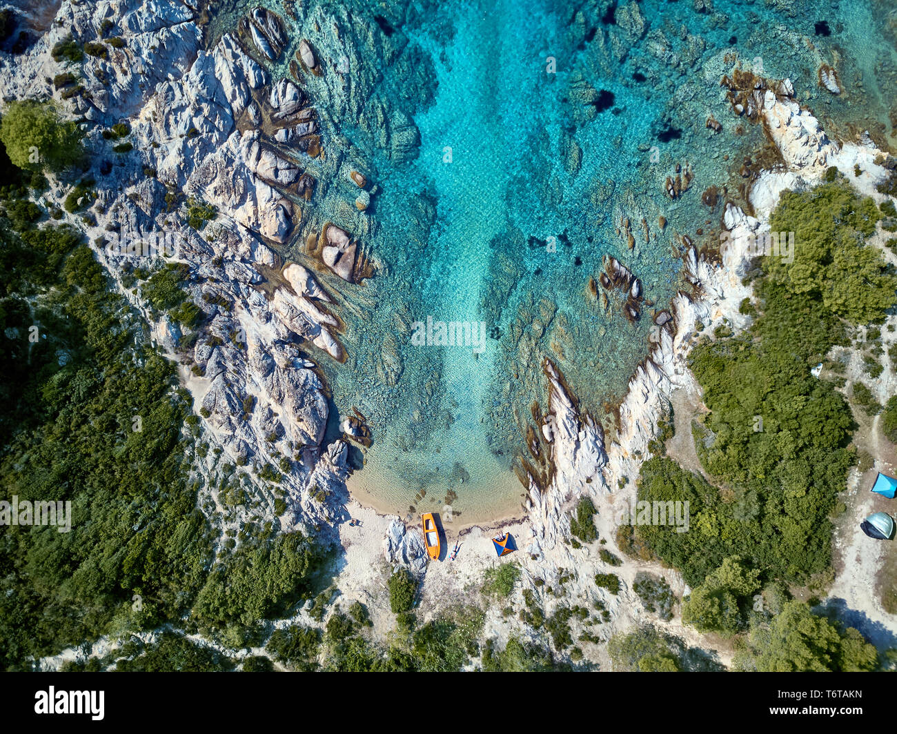 Beautiful beach aerial shot sithonia hi-res stock photography and ...