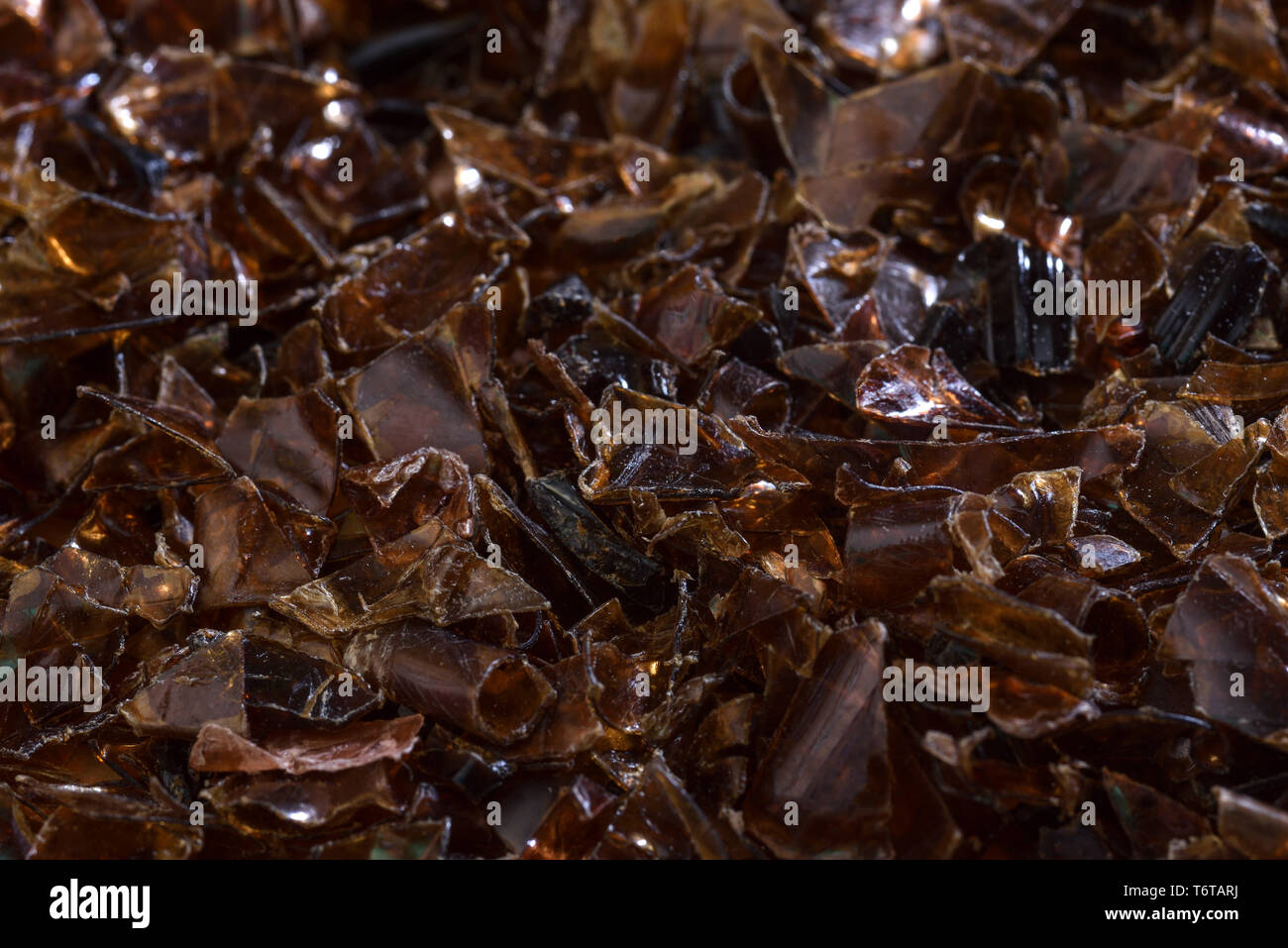 Flakes of crushed plastic bottles as raw material for further ...