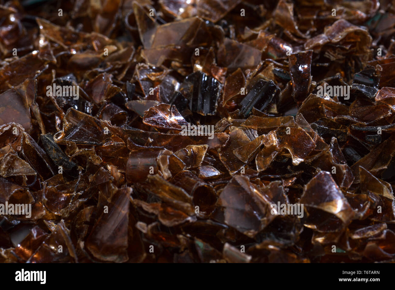 Flakes of crushed plastic bottles as raw material for further ...