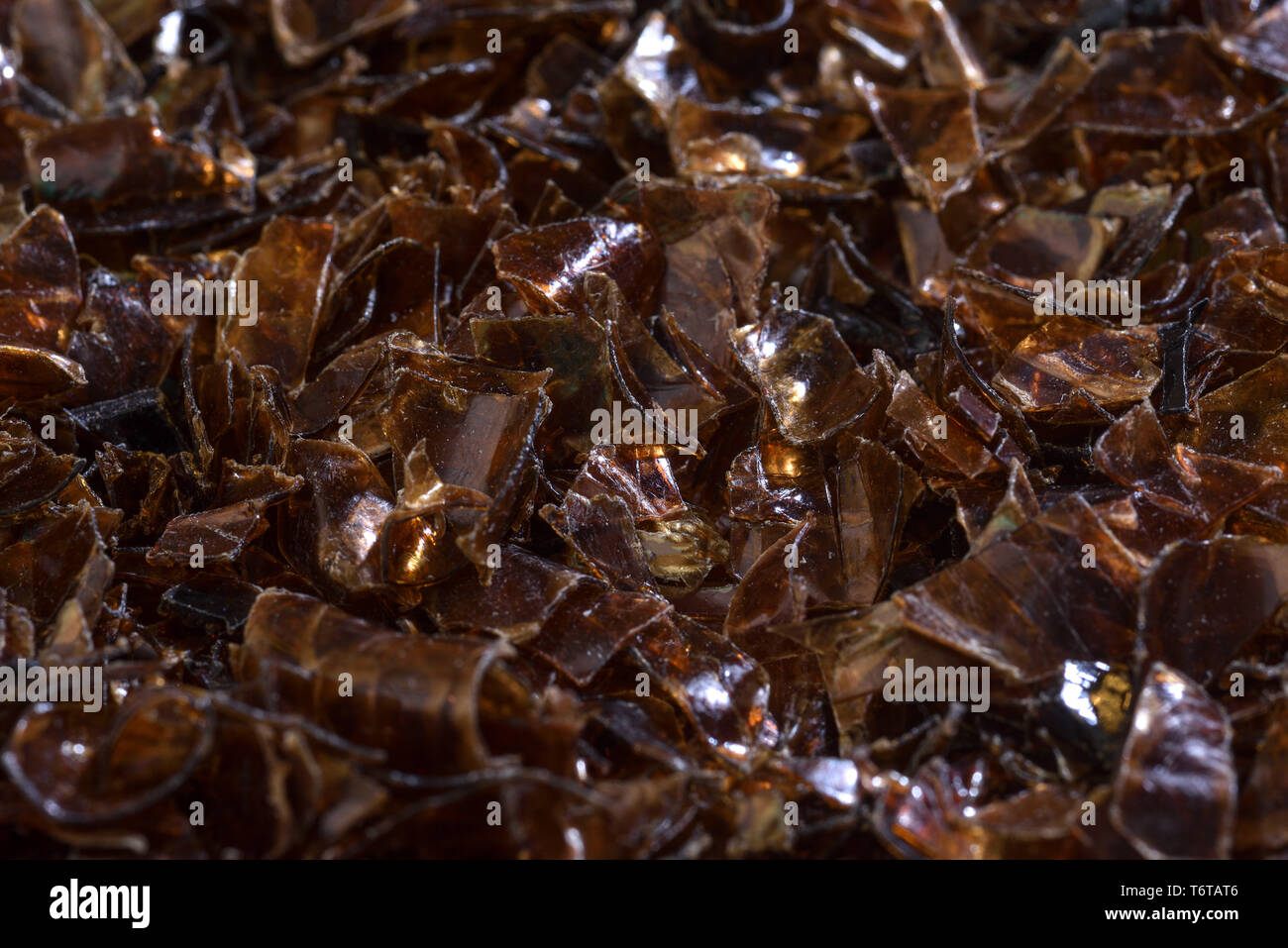 Flakes of crushed plastic bottles as raw material for further ...