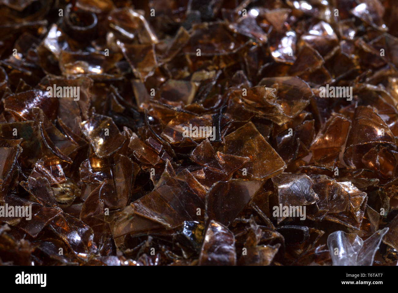 Flakes of crushed plastic bottles as raw material for further ...