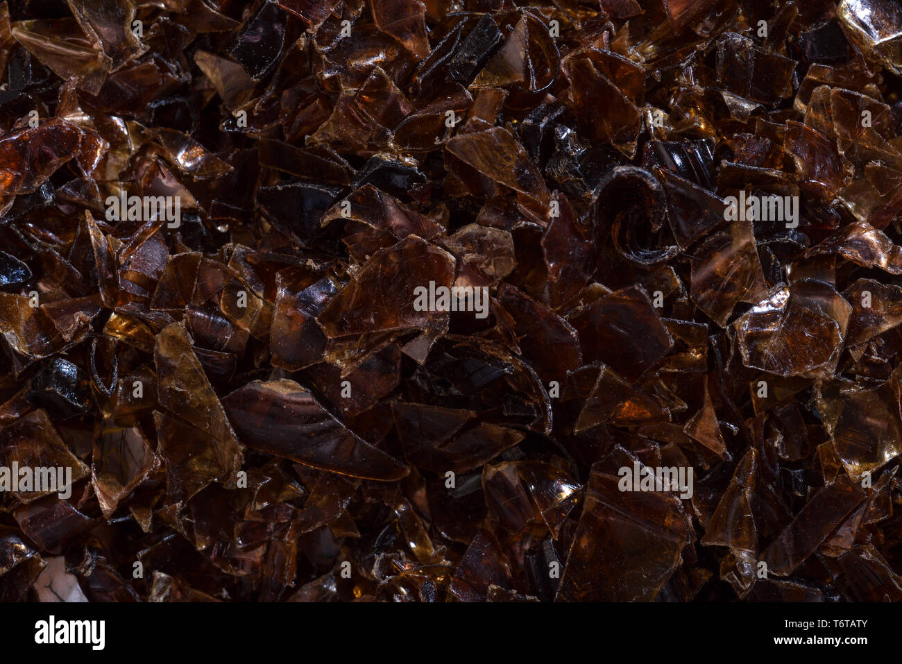 Flakes of crushed plastic bottles as raw material for further ...