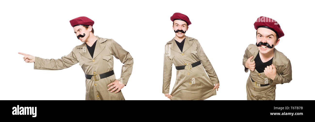 Funny soldier in military concept Stock Photo - Alamy
