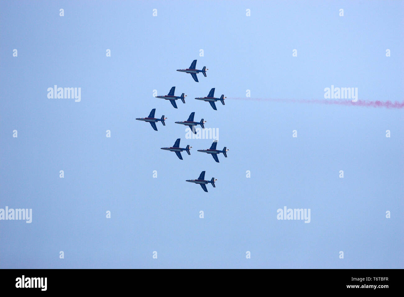 Patrouille de France French Air Force Aerobatic display team training ...