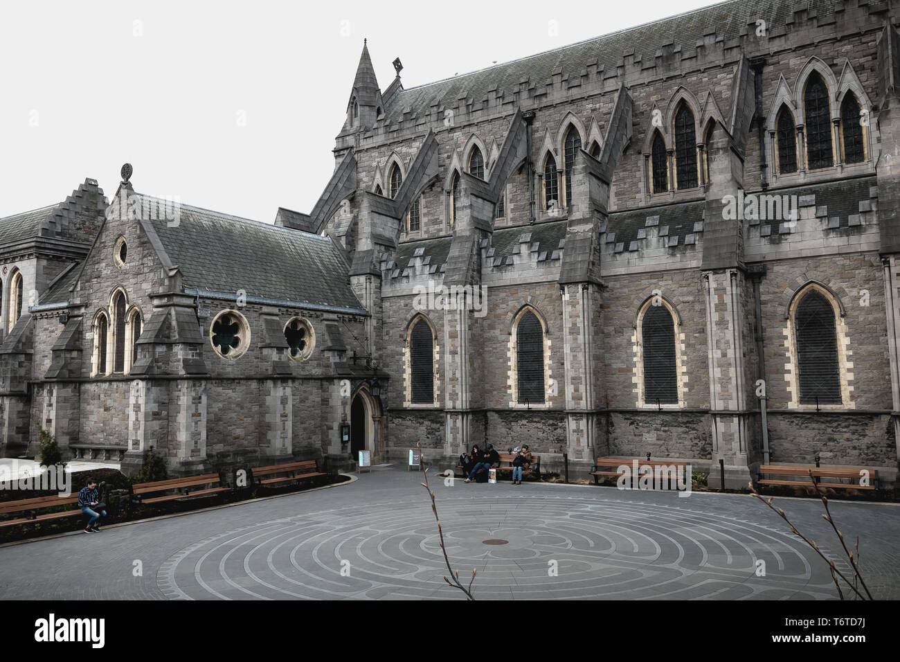 Dublin, Ireland - February 11, 2019: Architectural detail of Christ ...
