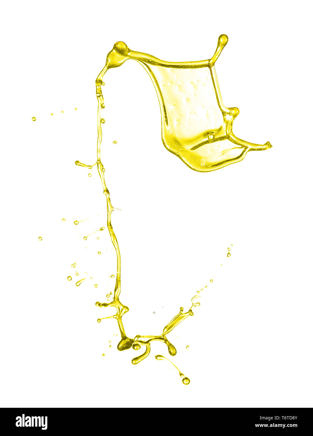 Splash of olive oil on white background Stock Photo - Alamy