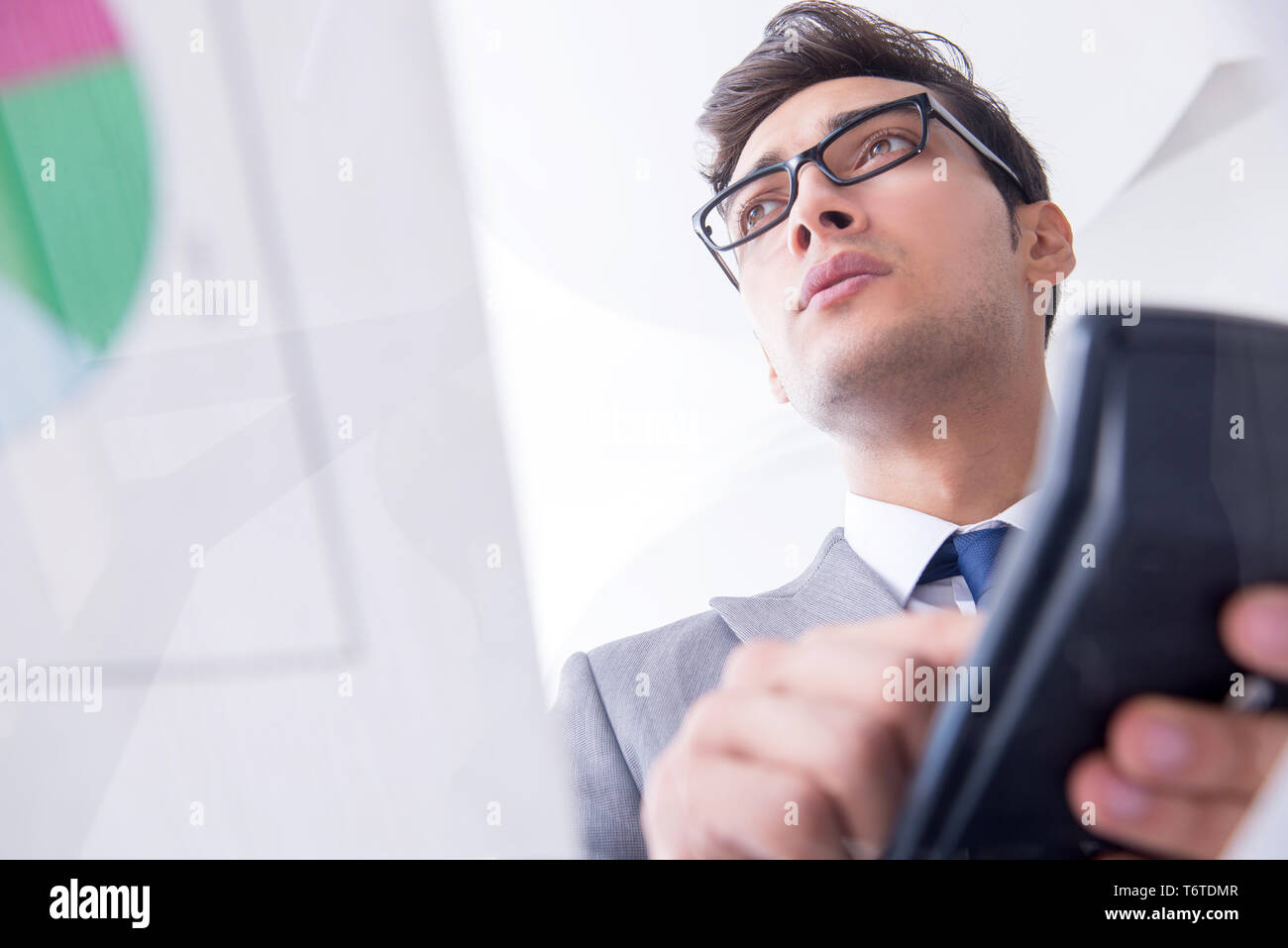 Man climbing up a graph hi-res stock photography and images - Alamy