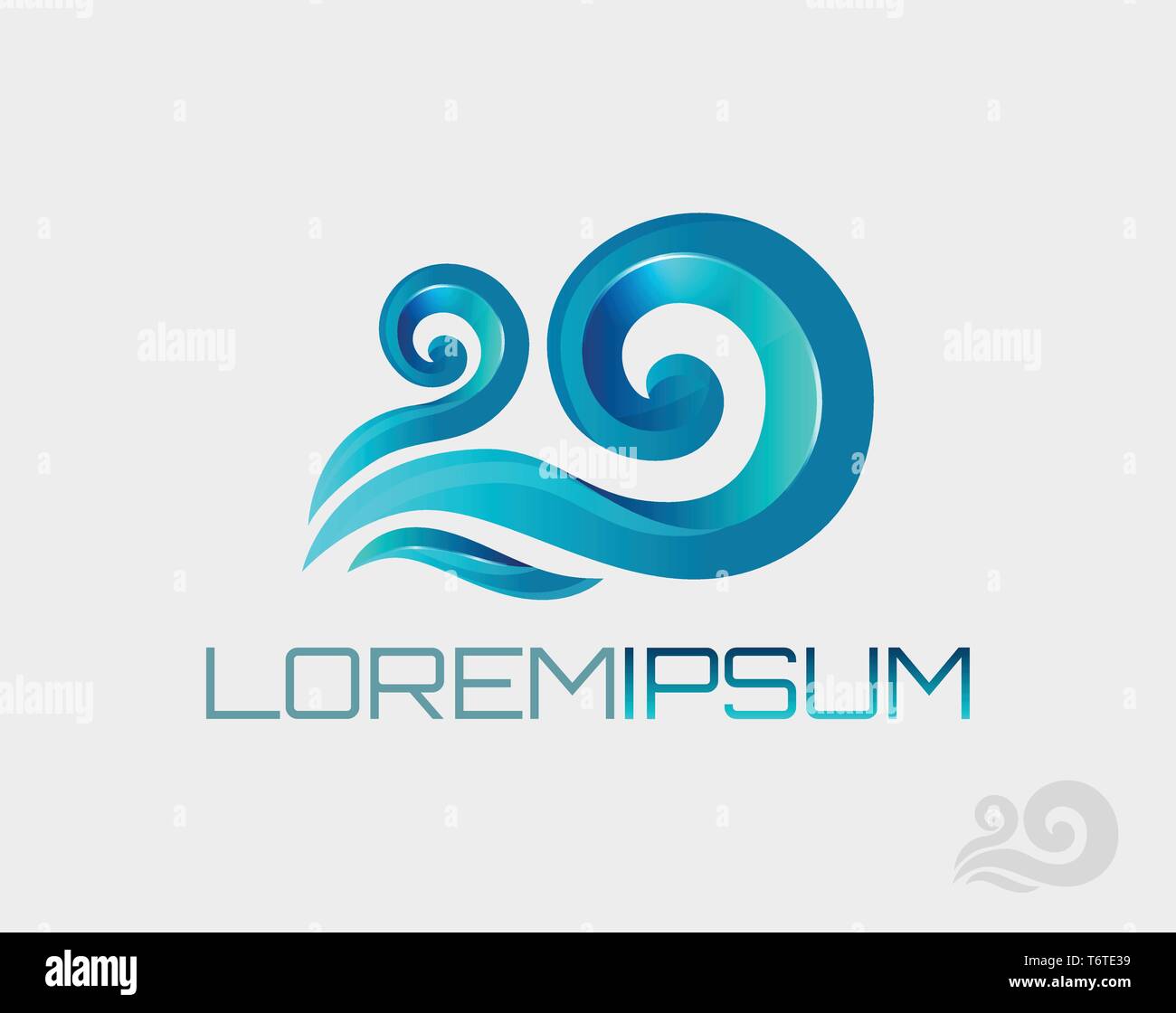 Blue ripple logo hi-res stock photography and images - Alamy