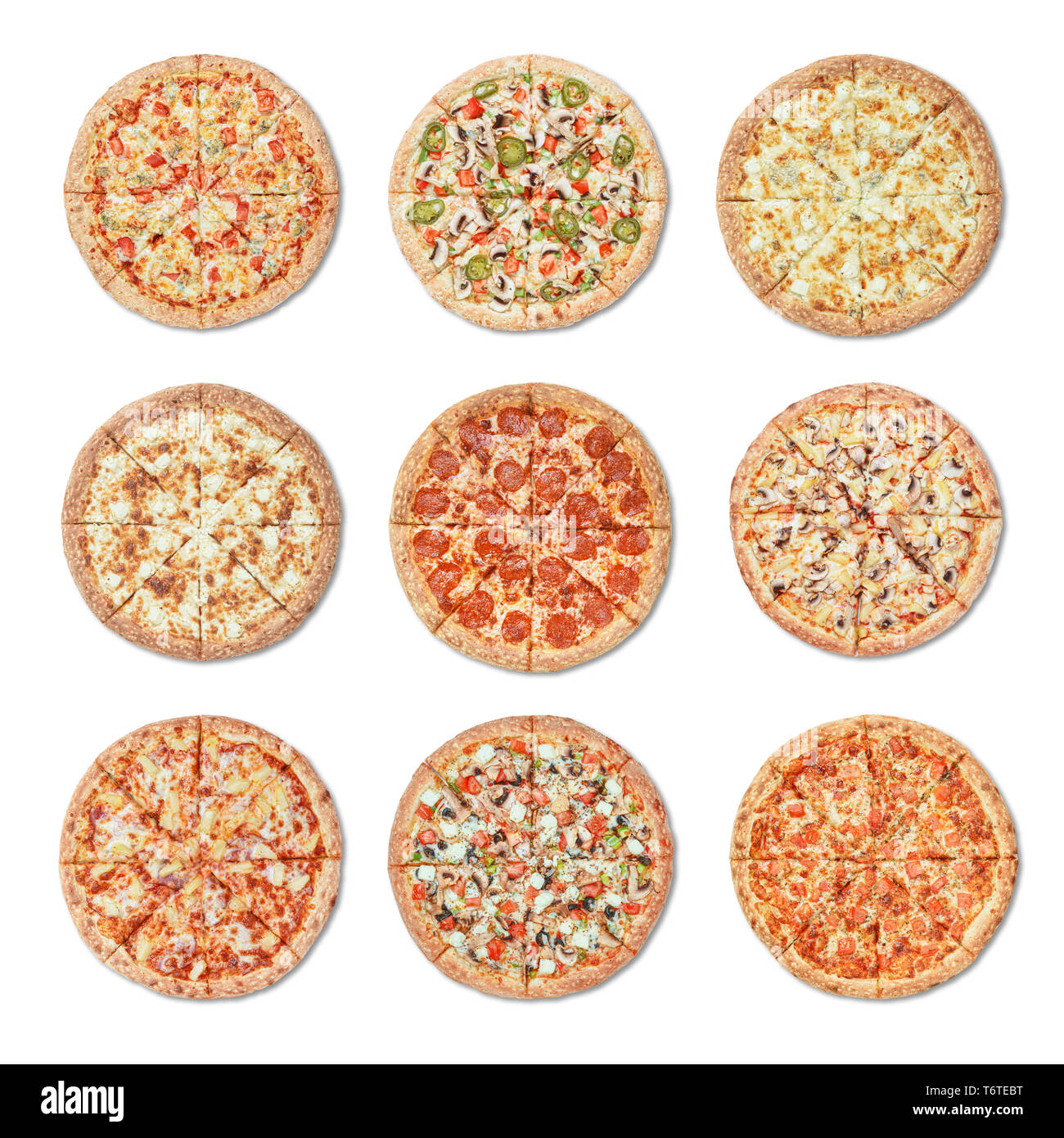 Four cheese pizza on Cut Out Stock Images & Pictures - Alamy