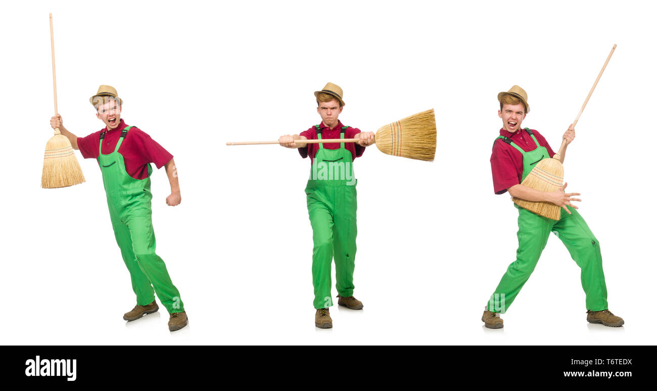 Funny janitor man Cut Out Stock Images & Pictures - Alamy