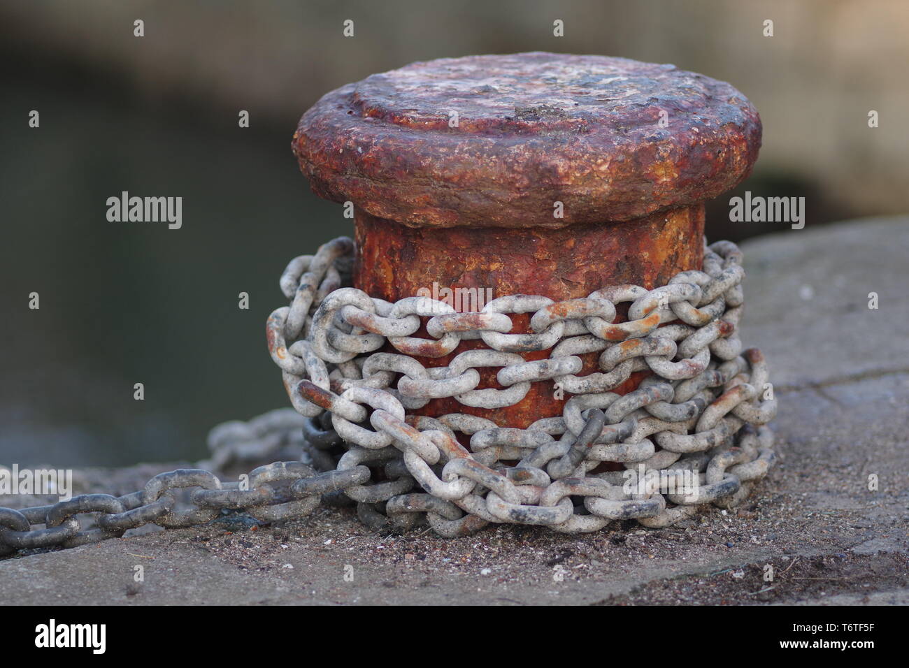 Rusty Mooring Bollard at St Monans, Fife, Scotland, UK Stock Photo - Alamy