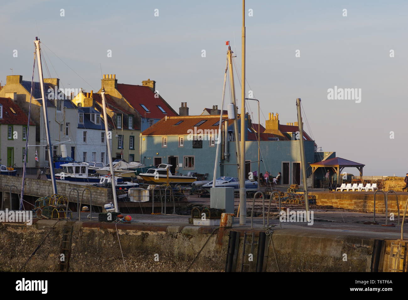 Colourful Fishing Cottages at St Monans, Fife, Scotland, UK Stock Photo ...