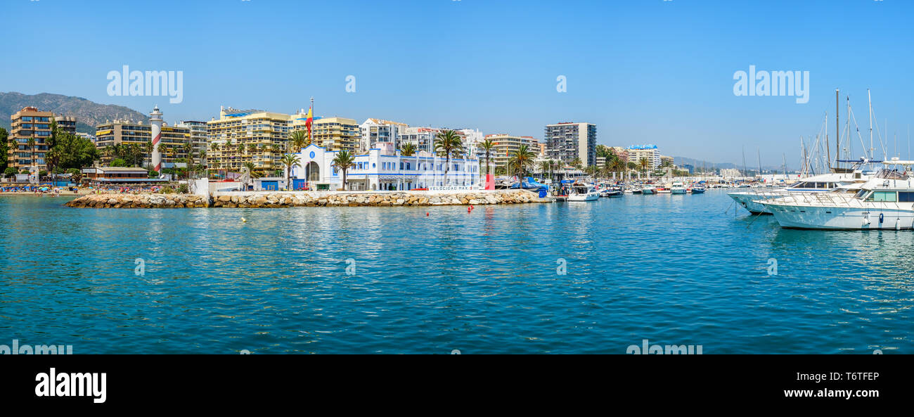 Marbella, Spain - June 27, 2018. High Definition Panorama of Lighthouse ...