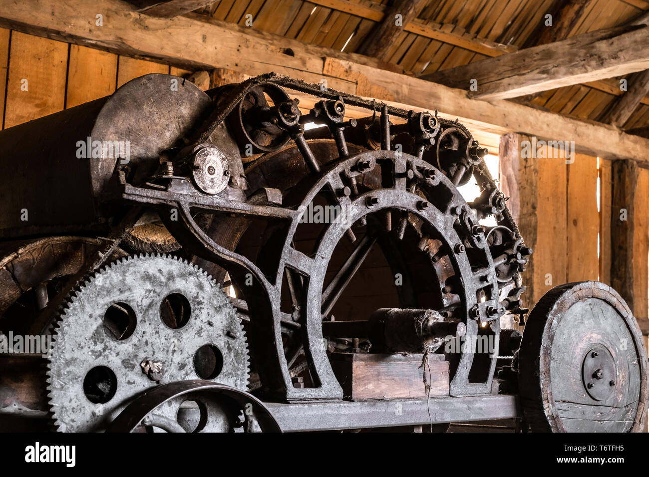 old antique farm machinery Stock Photo - Alamy