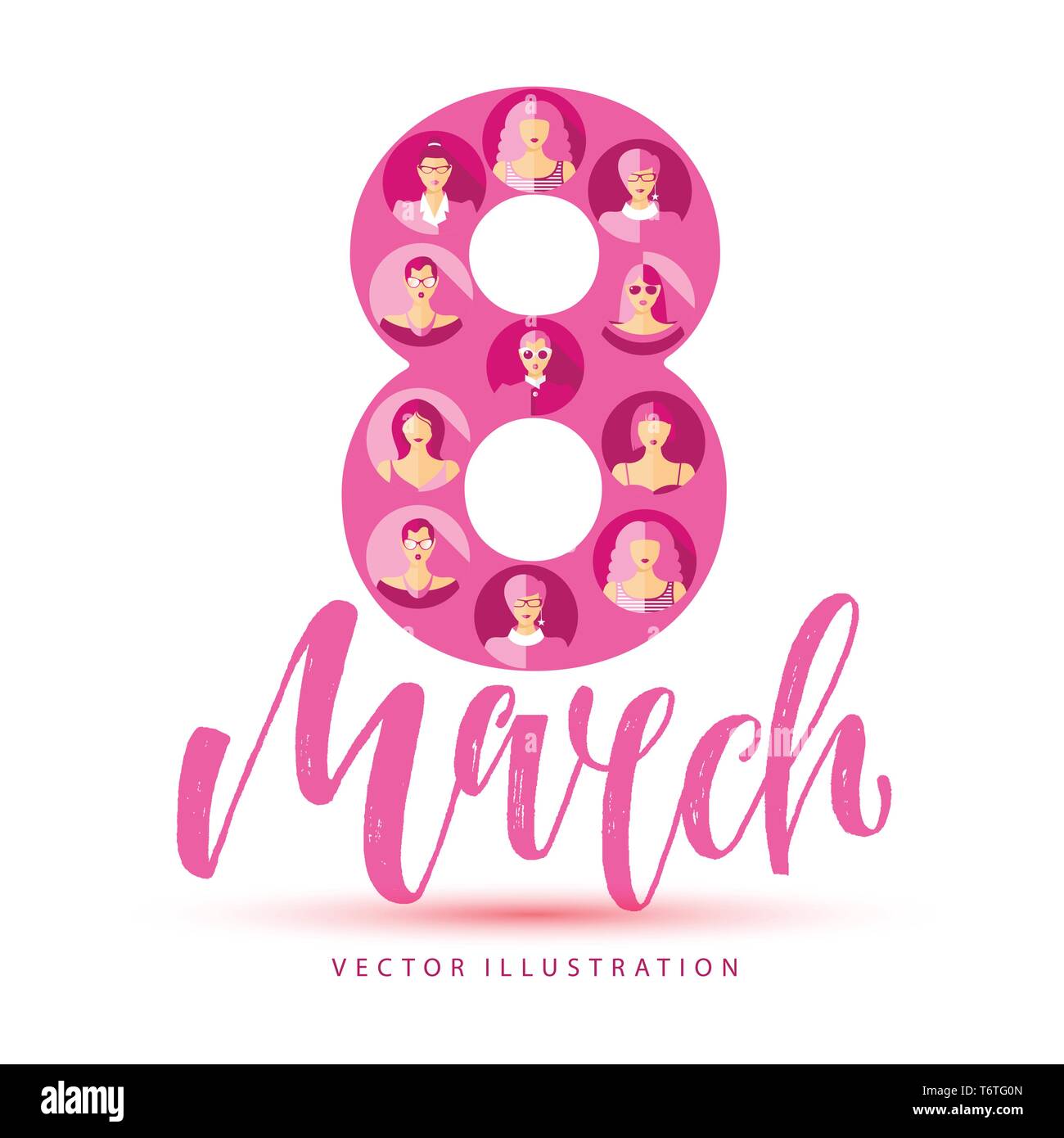Spring woman face banner Stock Vector Images - Alamy