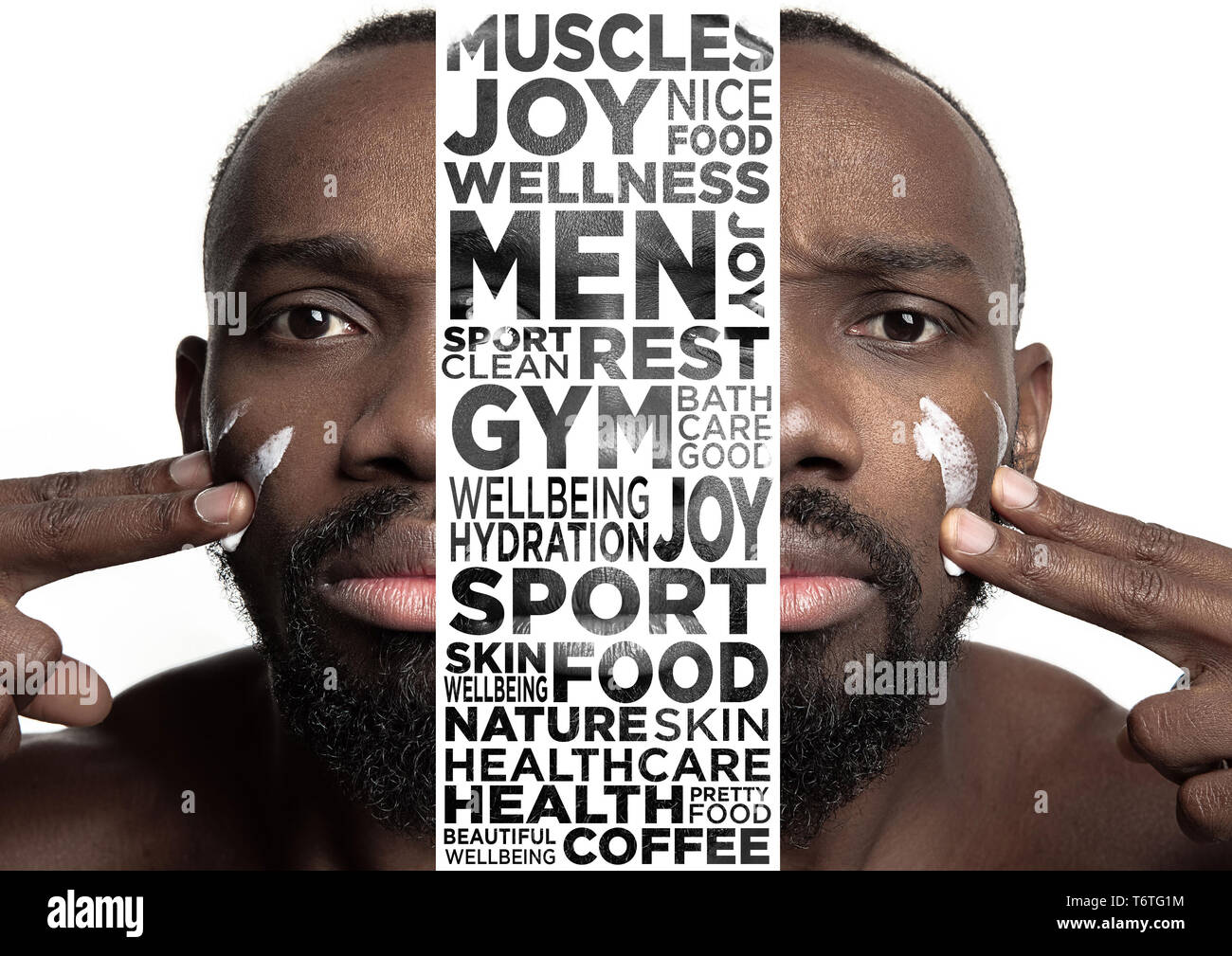 Beauty man face portrait. Beautiful male model with perfect clean skin ...