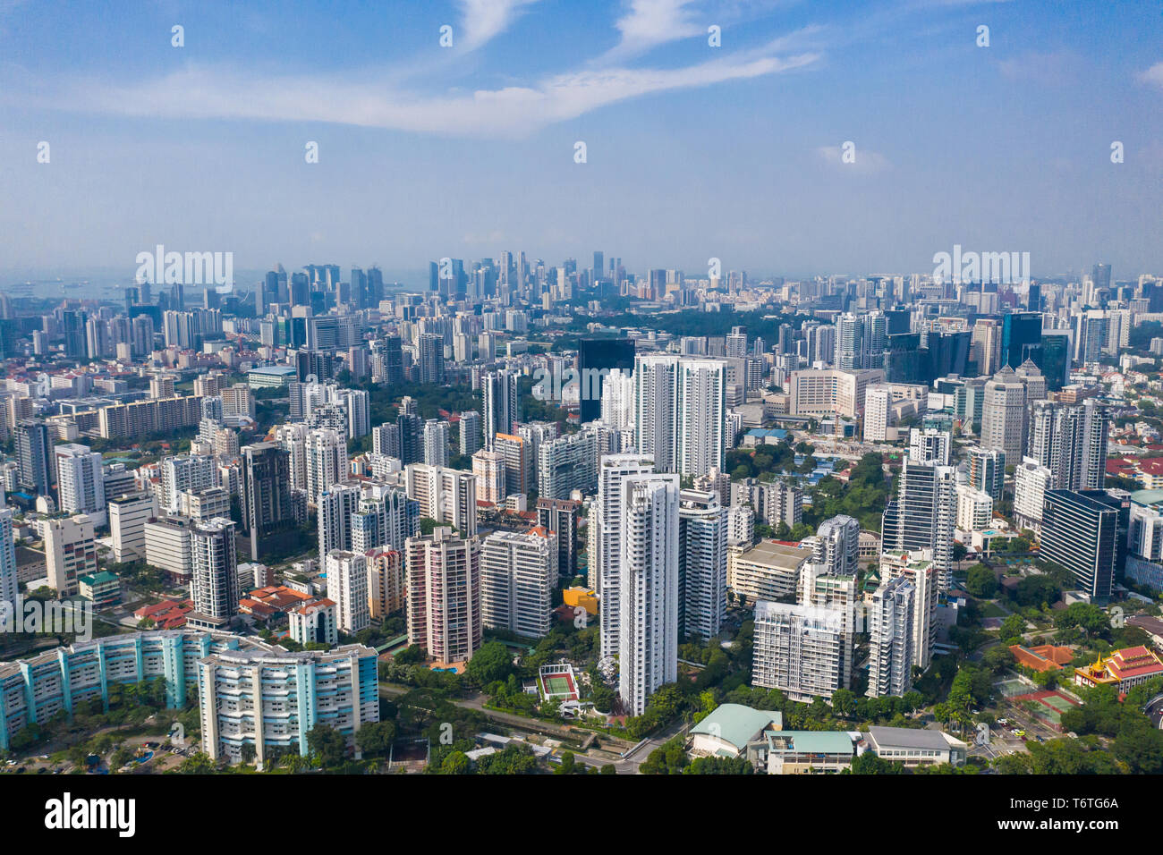 Aerial view of Singapore's city. Southeast Asia Stock Photo - Alamy