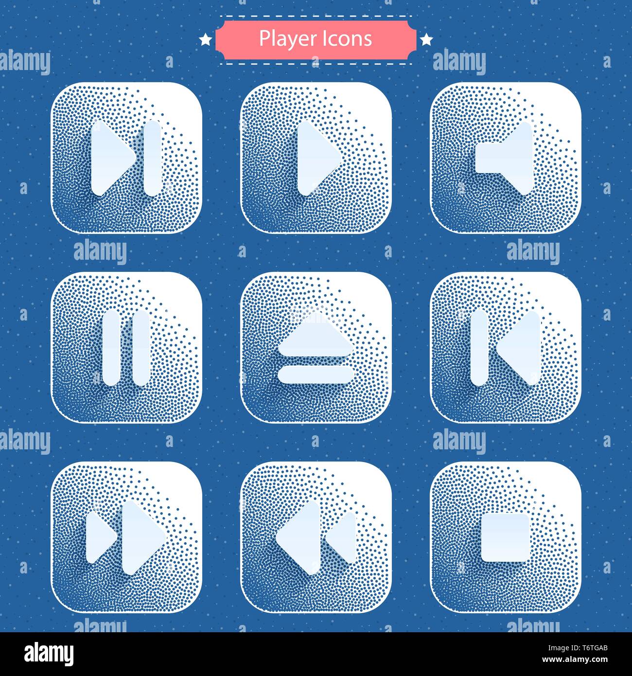 Icons for media player Stock Vector Image & Art - Alamy