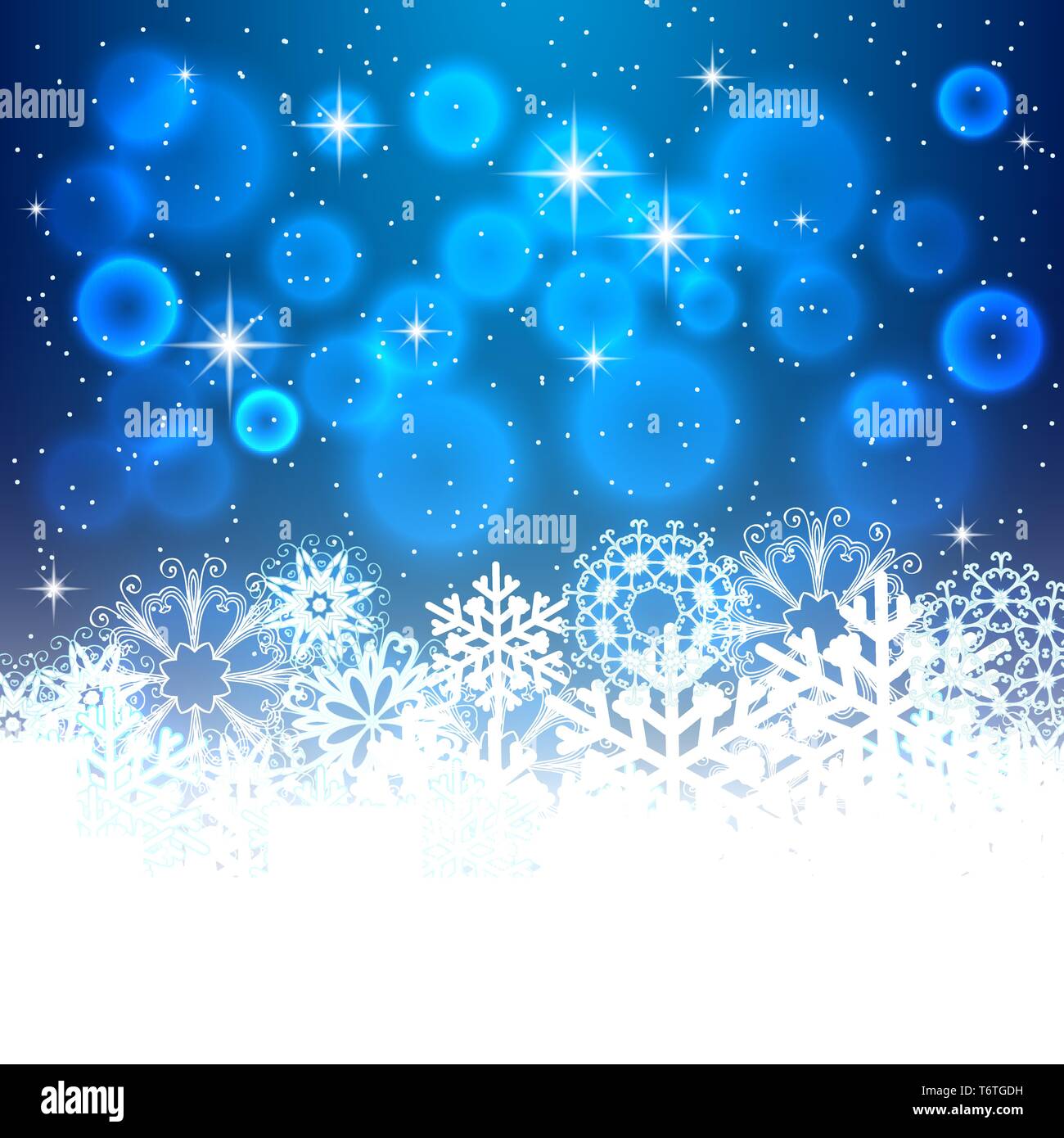 Abstract Christmas Background. Snowflakes, night sky Stock Vector Image ...