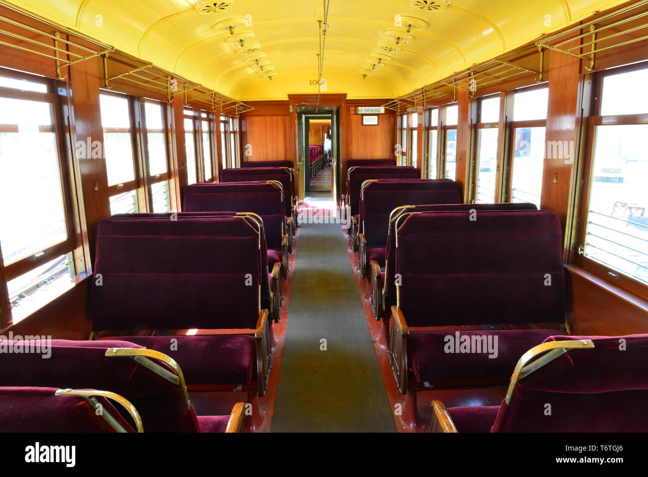 Passenger compartment of an American EMU from 1912 Stock Photo - Alamy