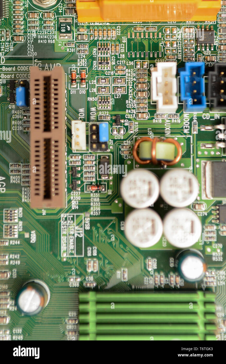 Technology inside a computer circuit board Stock Photo - Alamy