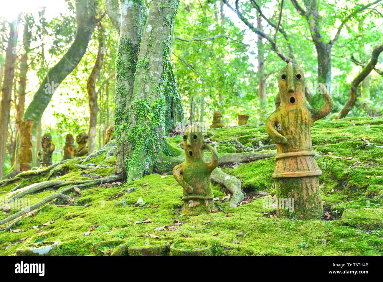 Ancient Terrecotta Burial Statue at Haniwa Garden, Miyazaki Stock Photo ...