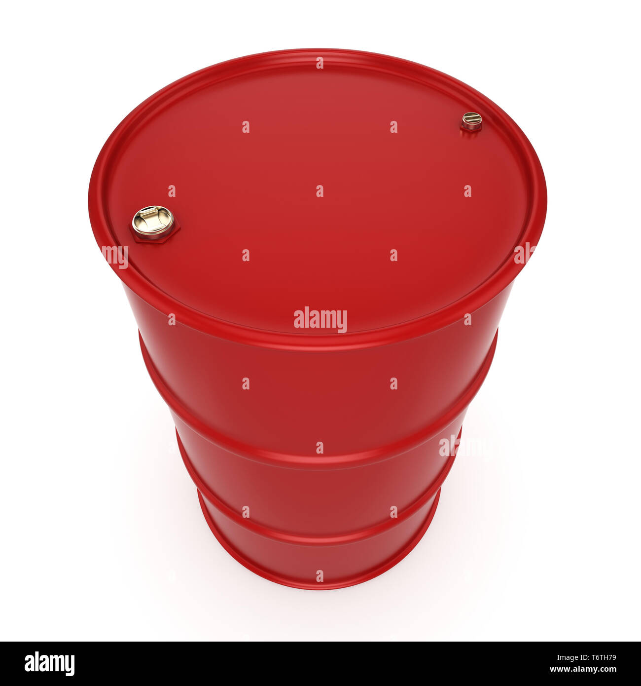3D rendering red barrel Stock Photo - Alamy