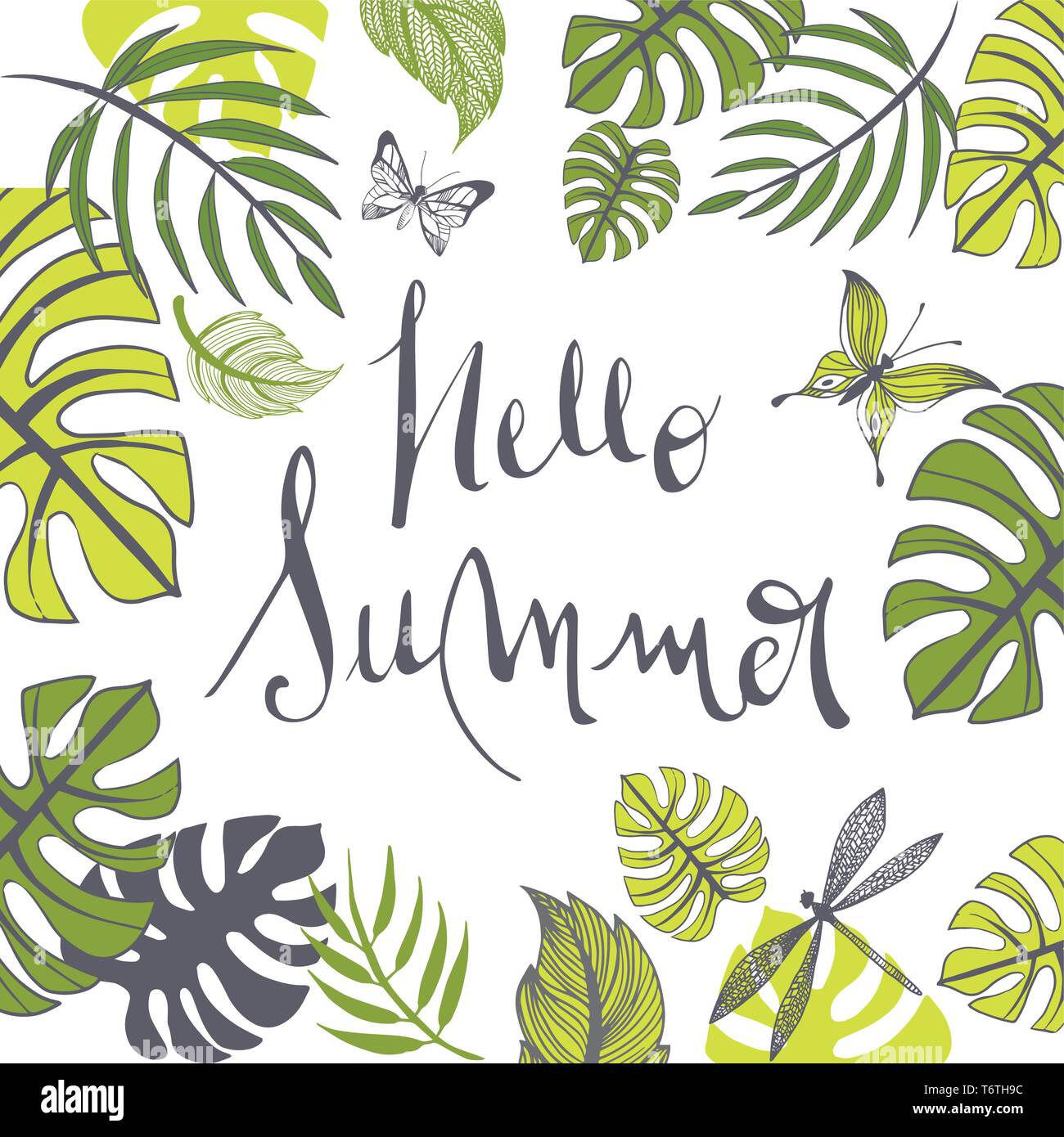 Sweet summer illustration doodles full vector background Stock Vector ...