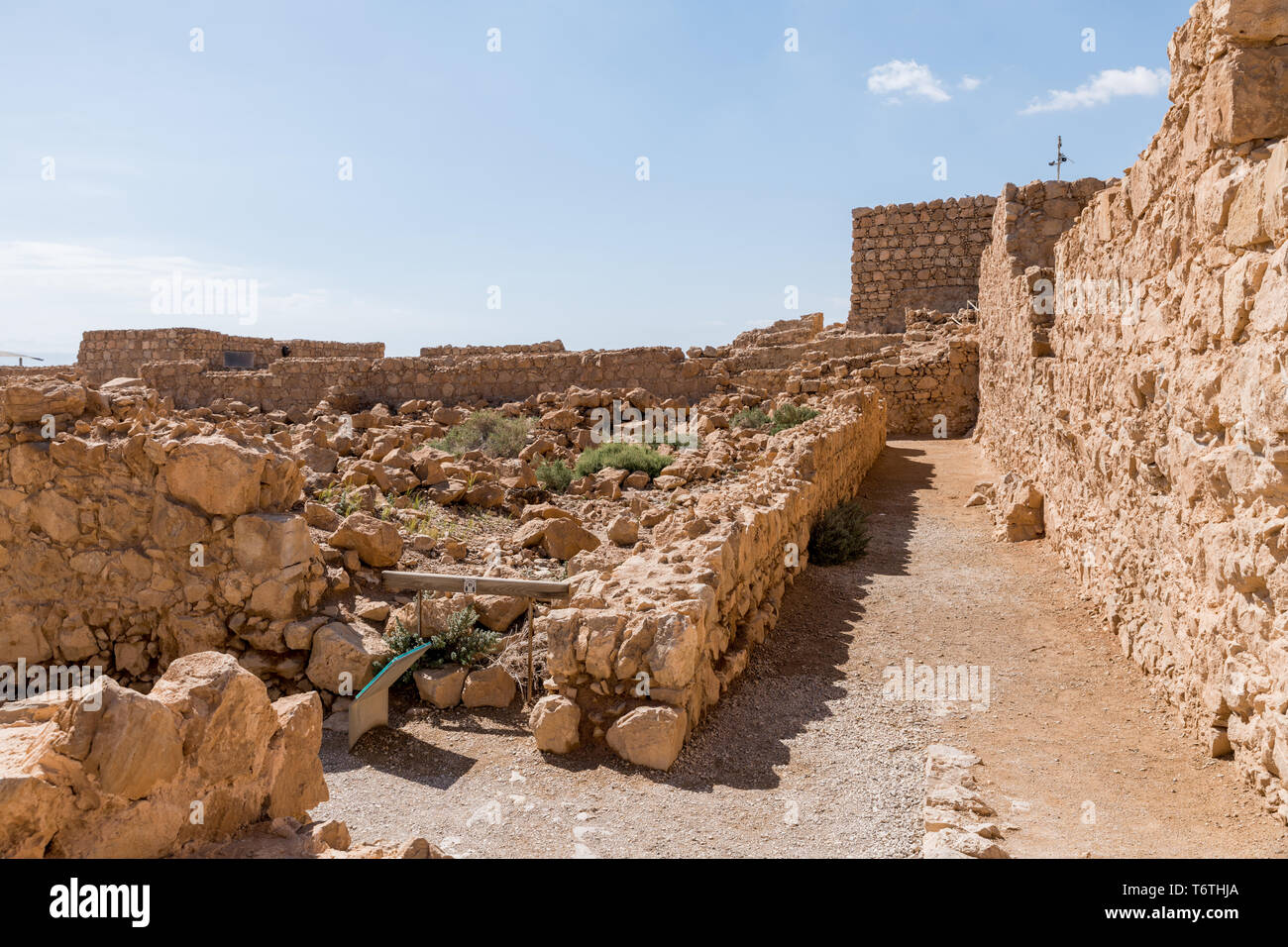 Ruins of the ancient Masada fortress in Israel,build by Herod the great ...