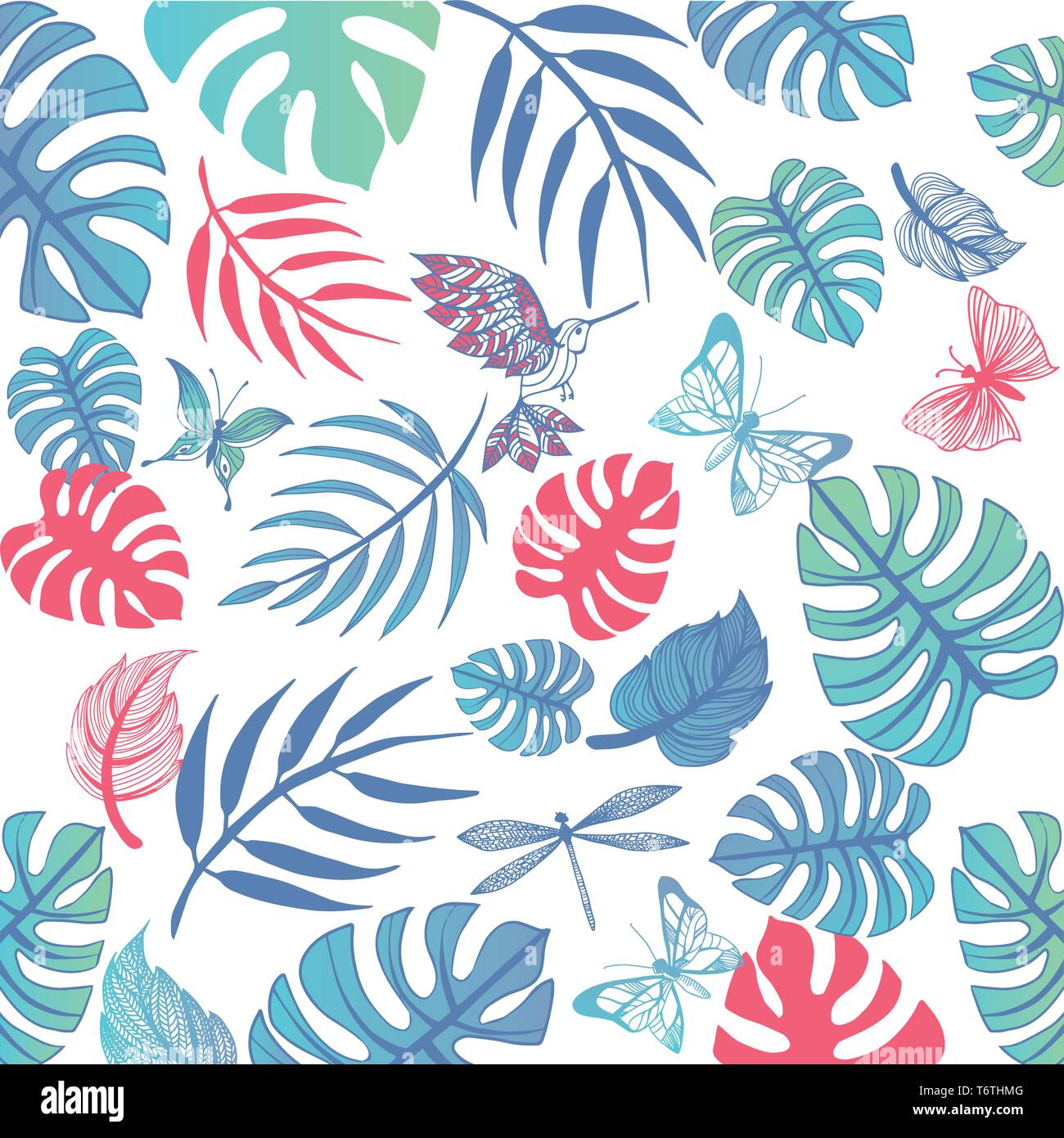 Sweet summer illustration doodles full vector background Stock Vector ...