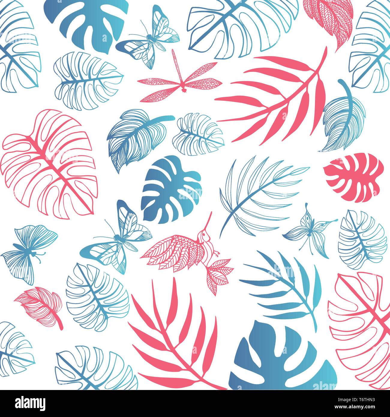 Sweet summer illustration doodles full vector background Stock Vector ...