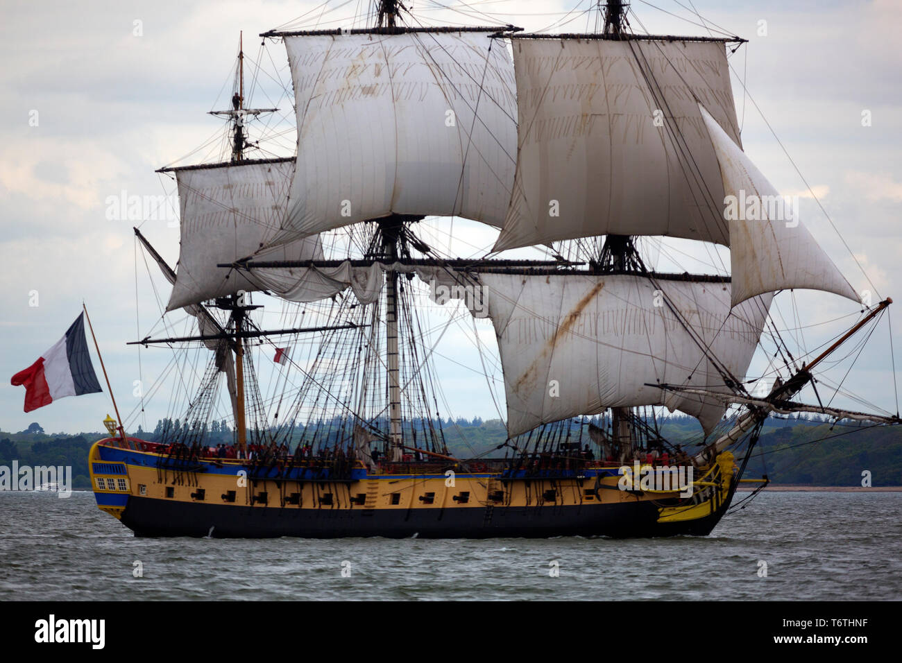 L'Hermione,French, 12-pounde,Concorde-class, frigate, France Navy ...